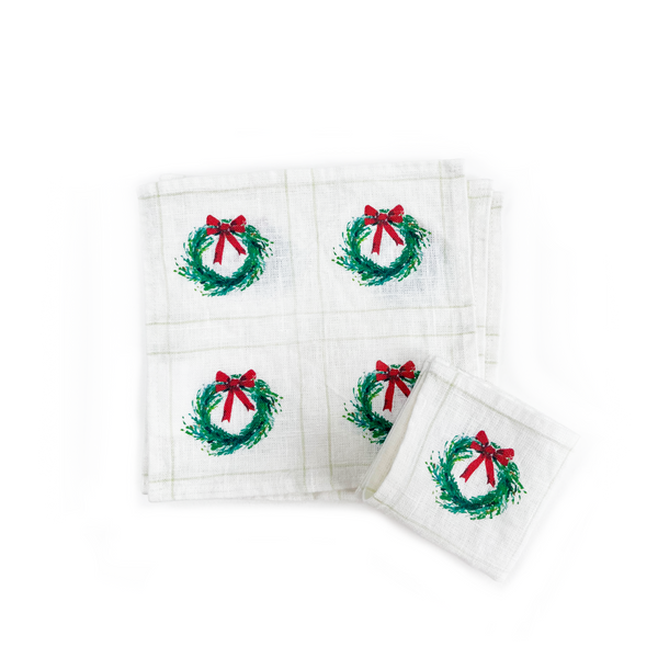 Wreath - Cocktail Napkins set of 4 – Darling Lemon